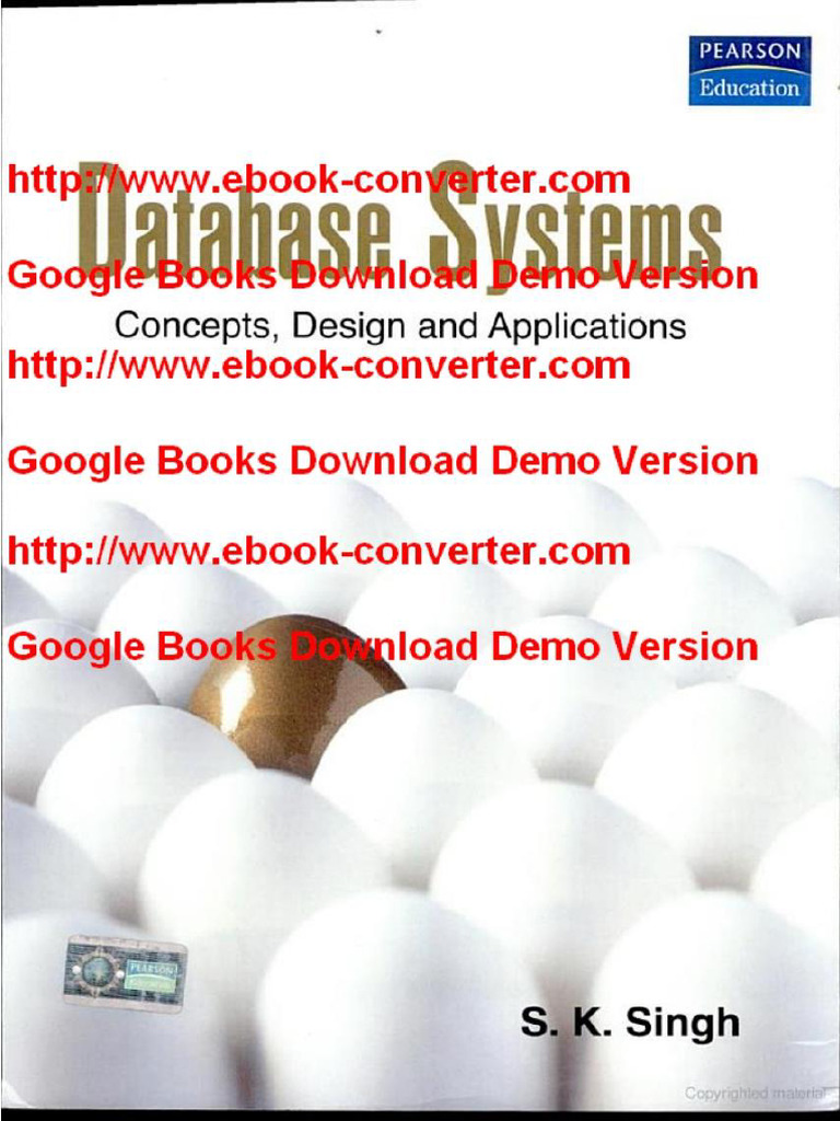 PDF Database Systems Concepts Design and Applications by S K Singhdocx PDF Free | PDF