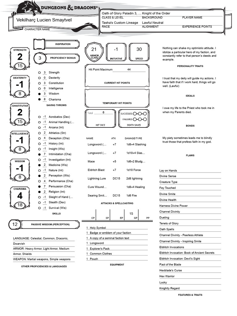Shadowdale - Vekil Smaytvel - Roll20 - R01 | PDF