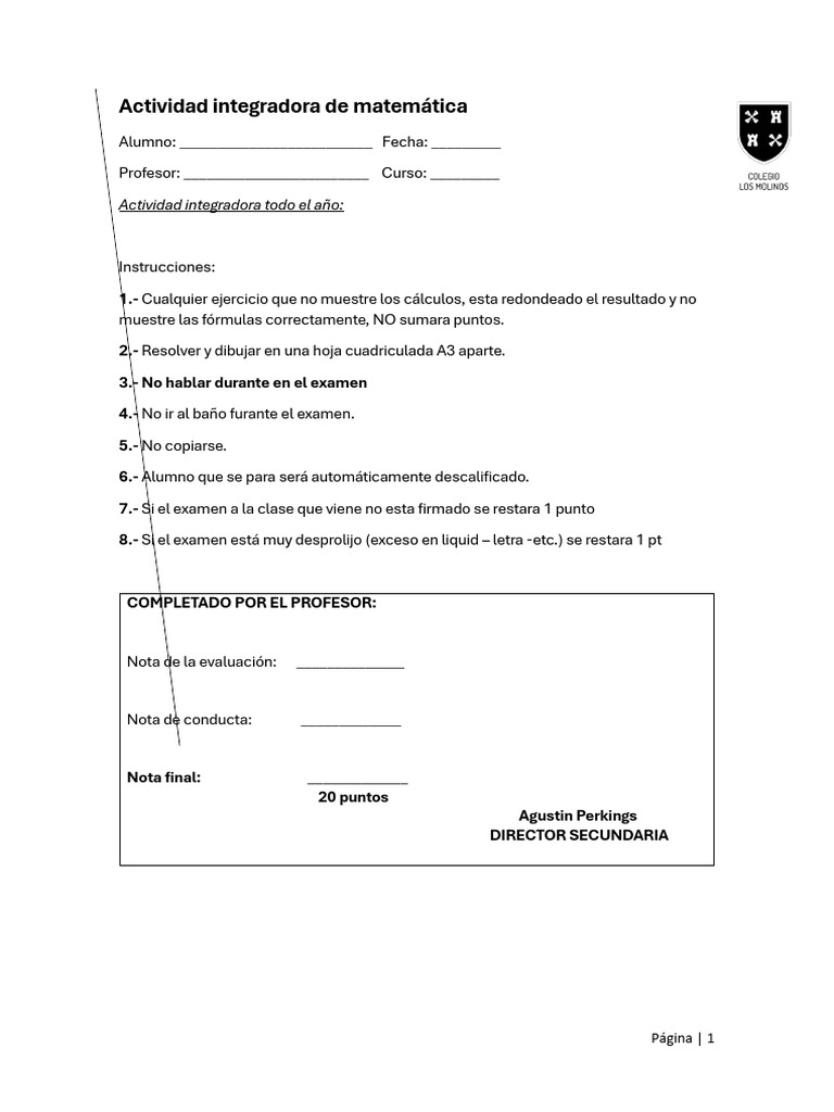 Actividad Integradora de Matemática | PDF