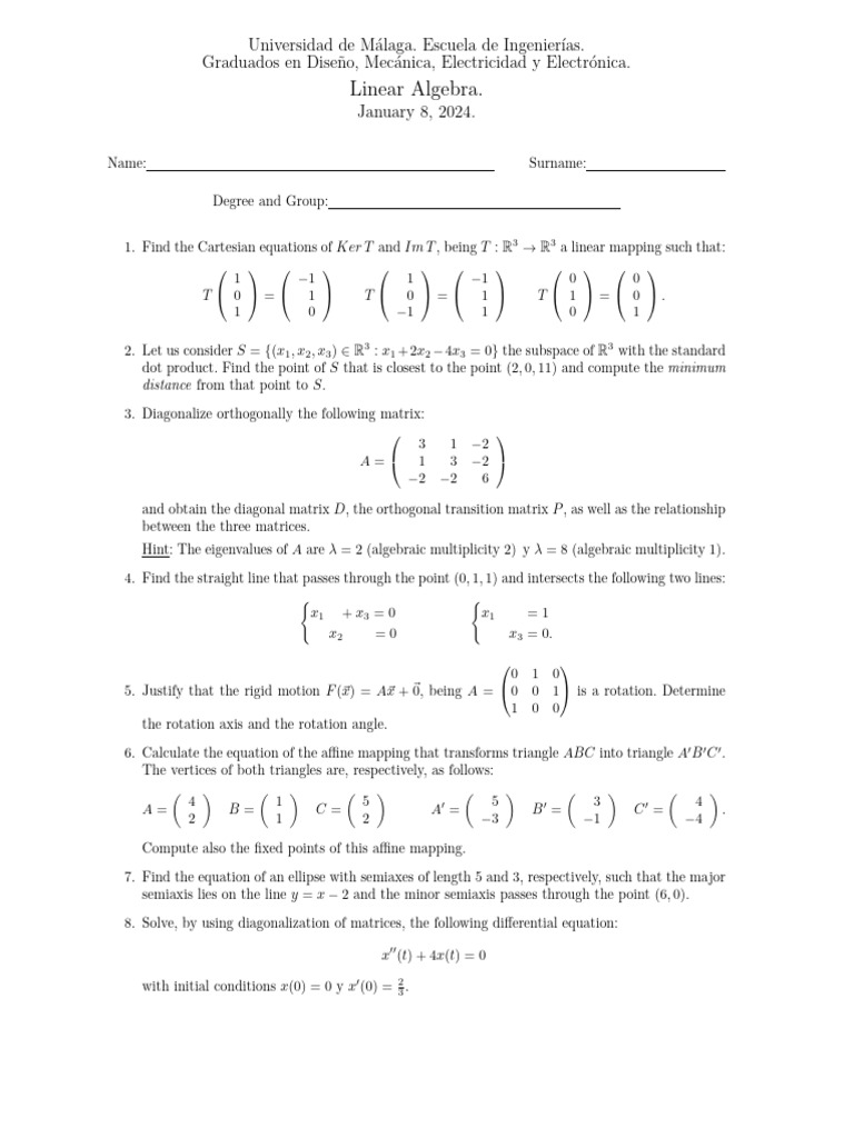 2024-Jan-C1 (6) | PDF | Eigenvalues And Eigenvectors | Matrix (Mathematics)