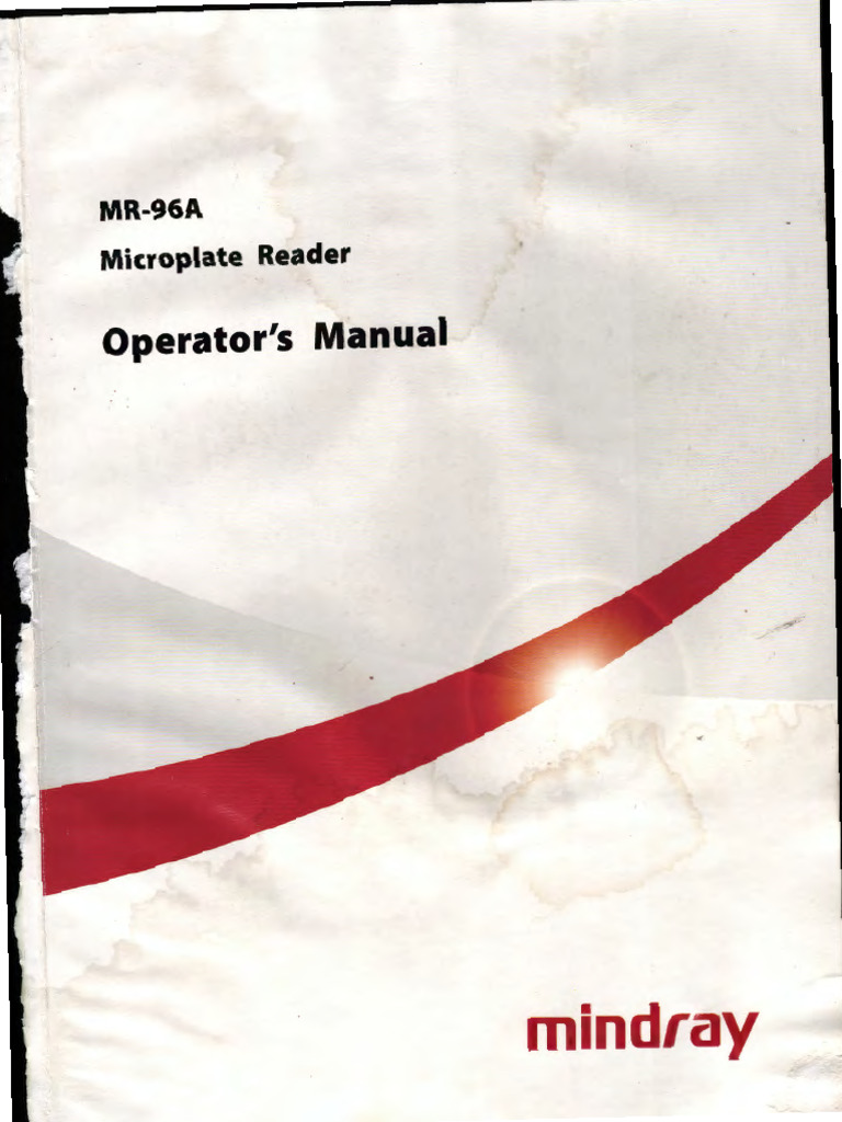Lector Microplacas Mindray Mr-96a Mo Ing | PDF | Electromagnetic ...