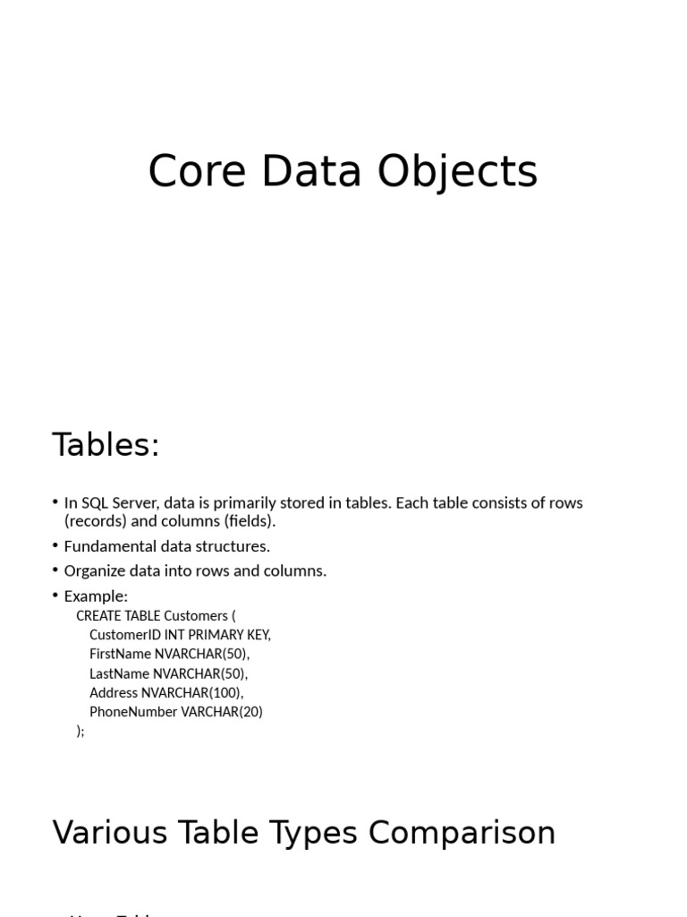 Database Objects | PDF