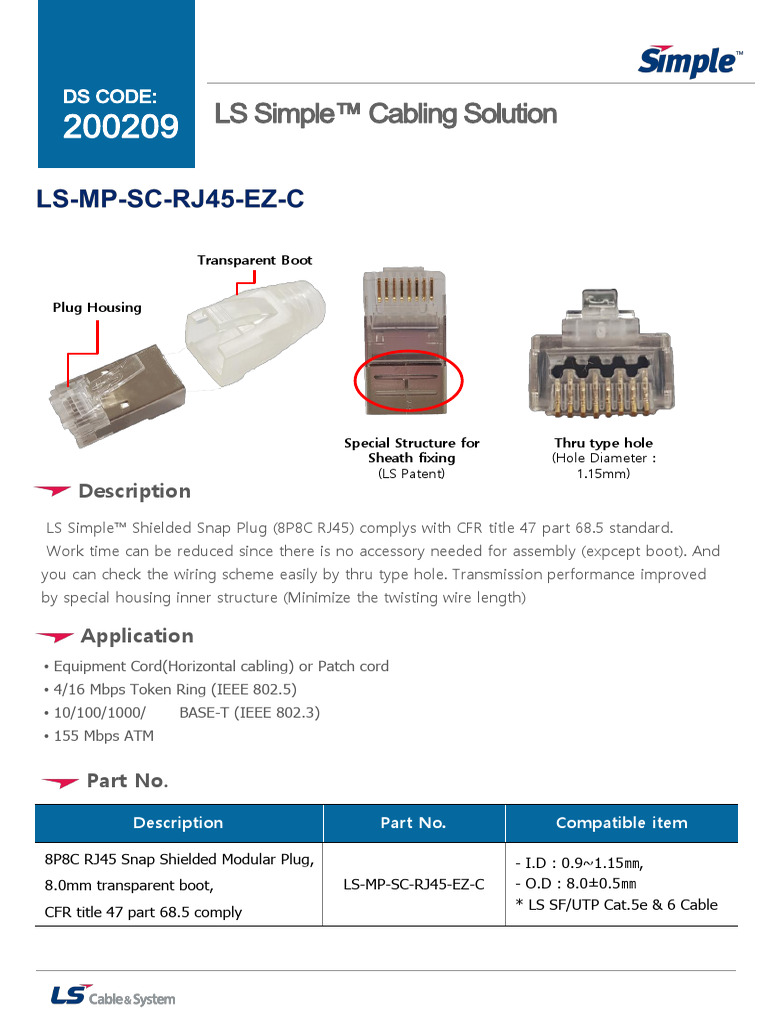 modular ls plug | PDF | Electrical Connector | Electrical Equipment