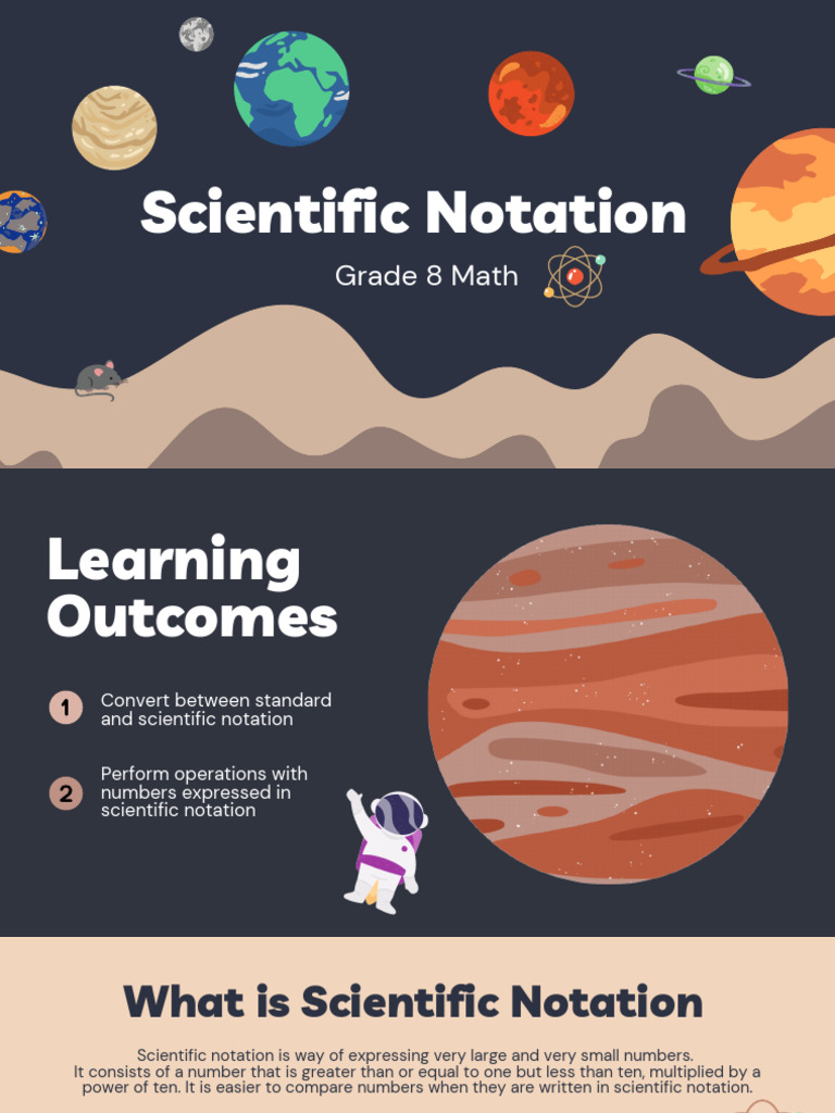 Scientific Notation Education Presentation in Blue Beige Hand Drawn ...