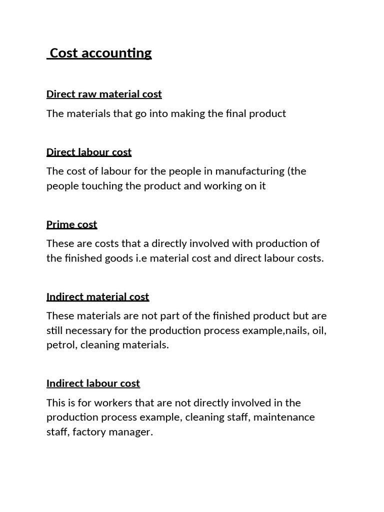 Cost Accounting | PDF
