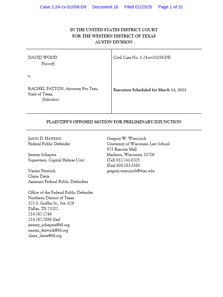 2025.01.23 ECF No. 16 - Opposed Motion For Preliminary Injunction | PDF ...