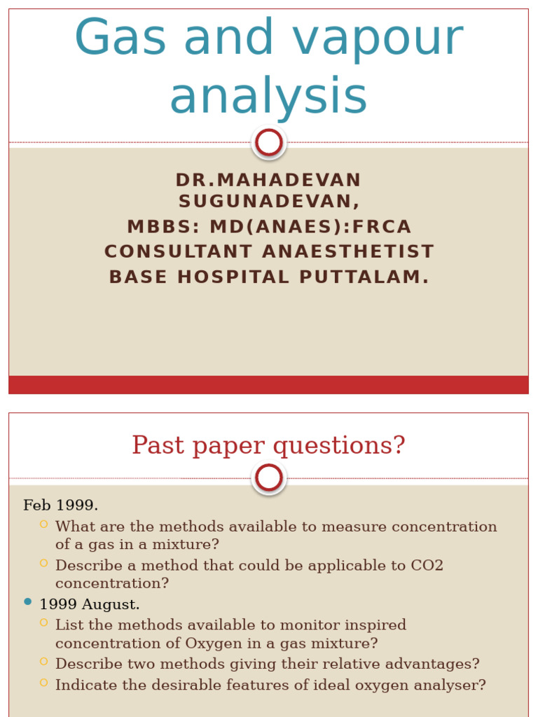 Gas and vapour analysis | PDF | Electromagnetic Radiation | Gases