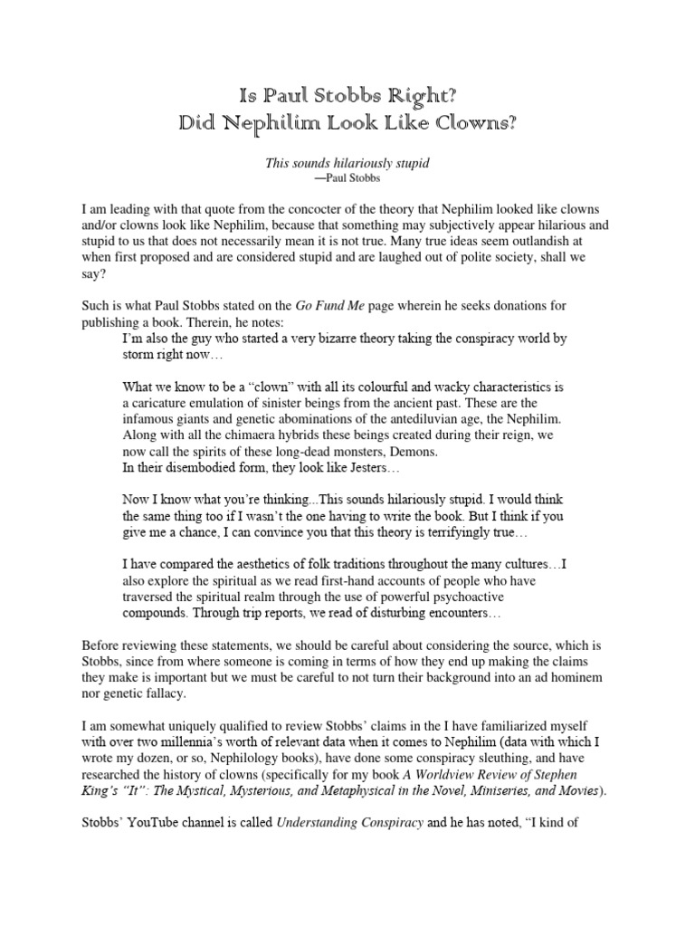 Is Paul Stobbs Right Did Nephilim Look L | PDF | Serpents In The Bible ...