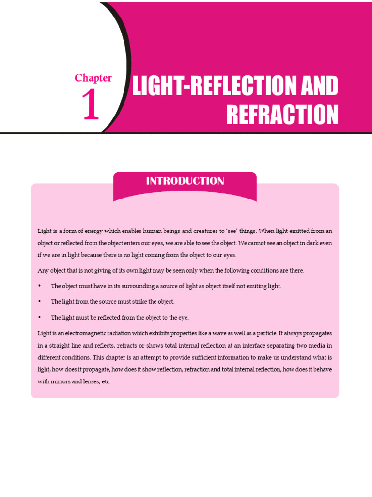Light Reflection and Refraction | PDF | Light | Reflection (Physics)