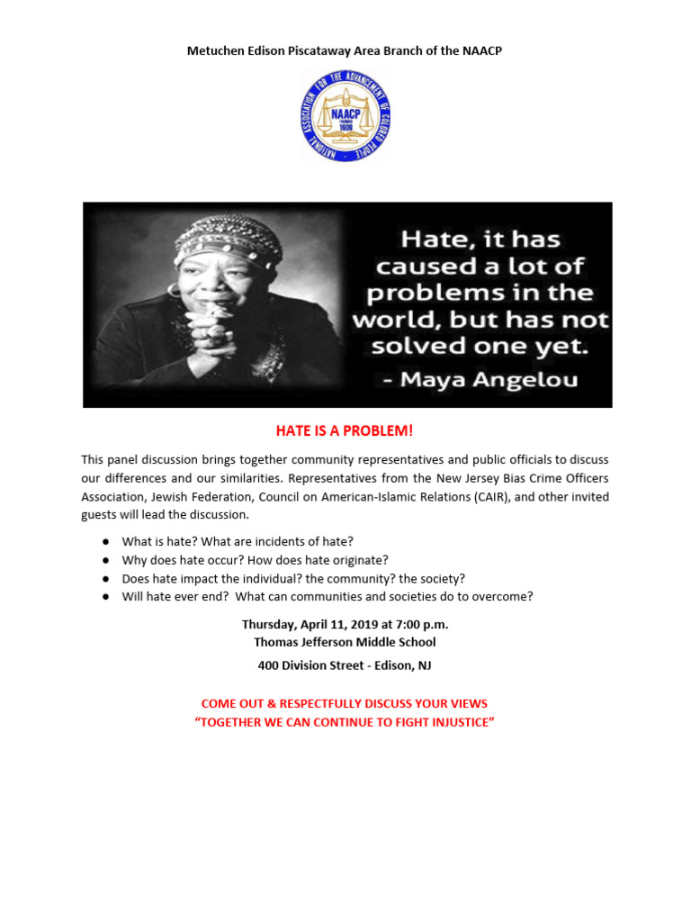 Community Panel on Combating Hate | PDF