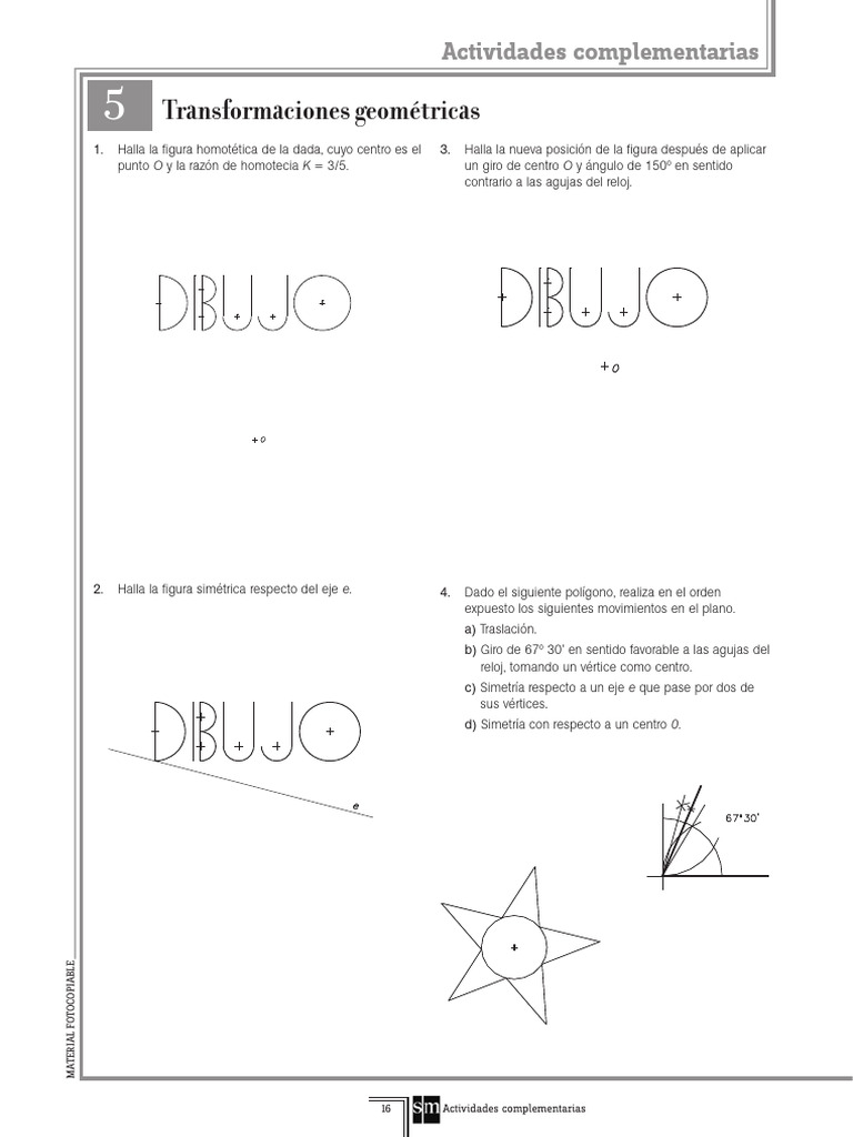 1BDT - FICHA05 - Transformaciones Geometricas | PDF | Triángulo | Formas geométricas