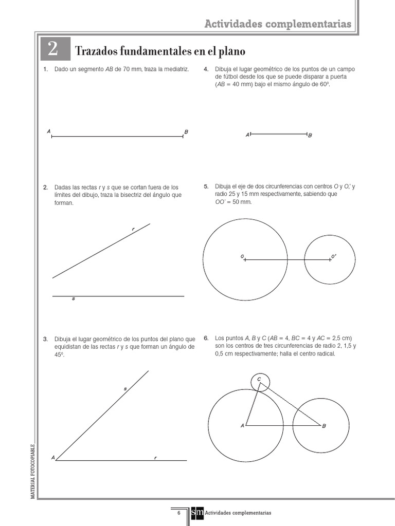 1BDT - FICHA02 - Trazados Fundamentales en El Plano | PDF | Geometría | Geometria clasica