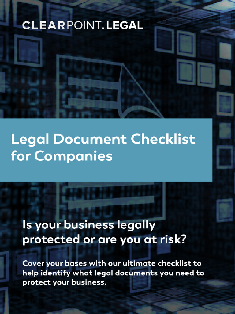 Essential Legal Document Checklist | PDF | Employment | Insurance
