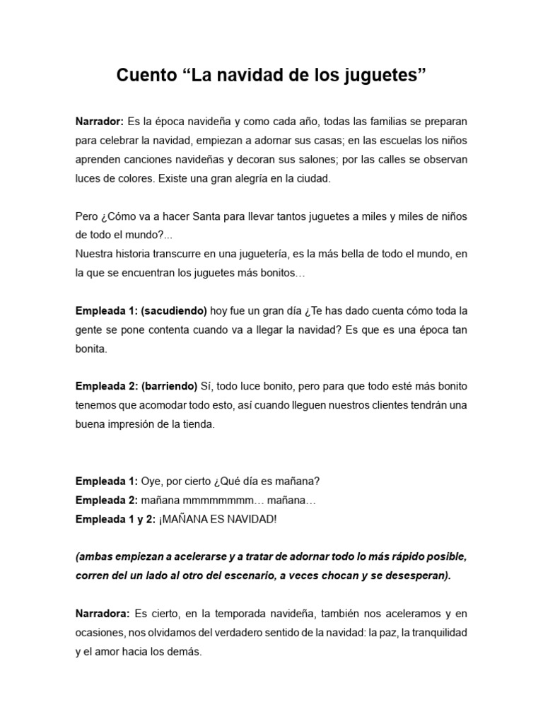 Cuento La Navidad de Los Juguetes | PDF | Papá Noel | Navidad