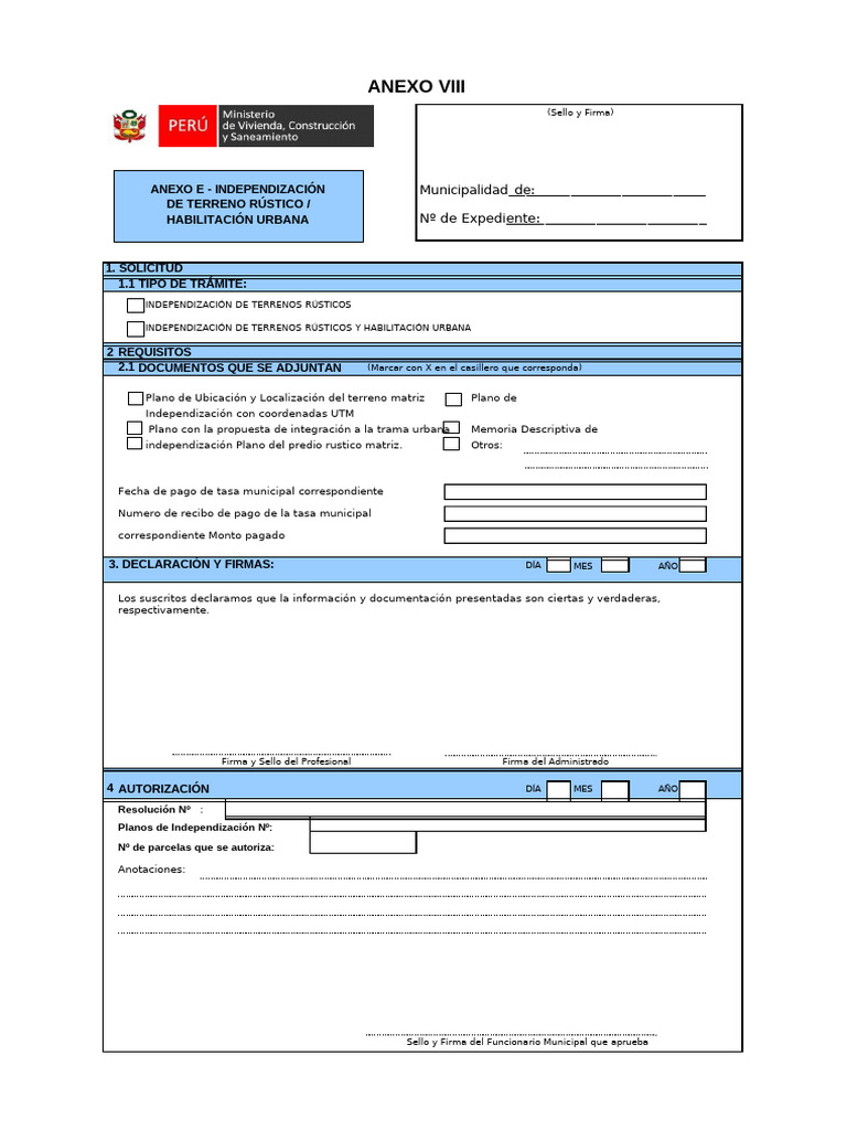 Independización de Terreno Rustico - Anexo E PDF | PDF
