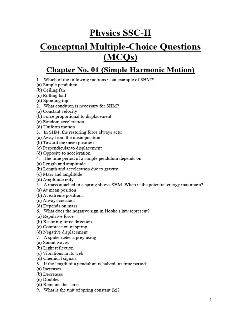 Conceptual Multiple Choice Qs | PDF | Waves | Sound
