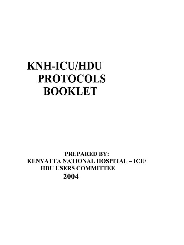 ICU PROTOCOLS | PDF | Heart | Blood Pressure