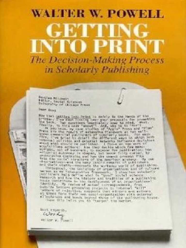 (Chicago Guides To Writing, Editing, and Publishing) Walter W. Powell ...