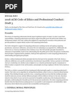 Acm Code of Ethics | PDF | Computing | Association For Computing Machinery