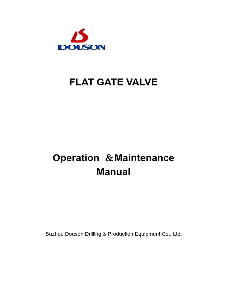 Flat Gate Valve Manual | PDF | Valve | Mechanical Engineering