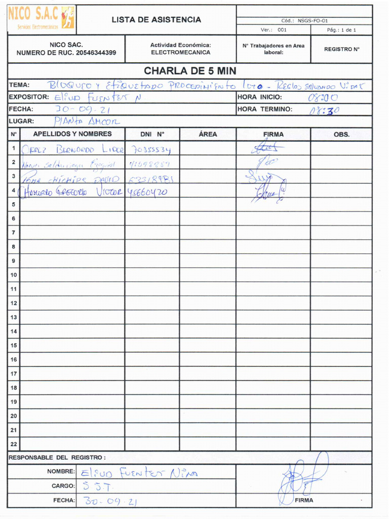 Procedimiento Loto - Reglas Salvando Vidas. | PDF