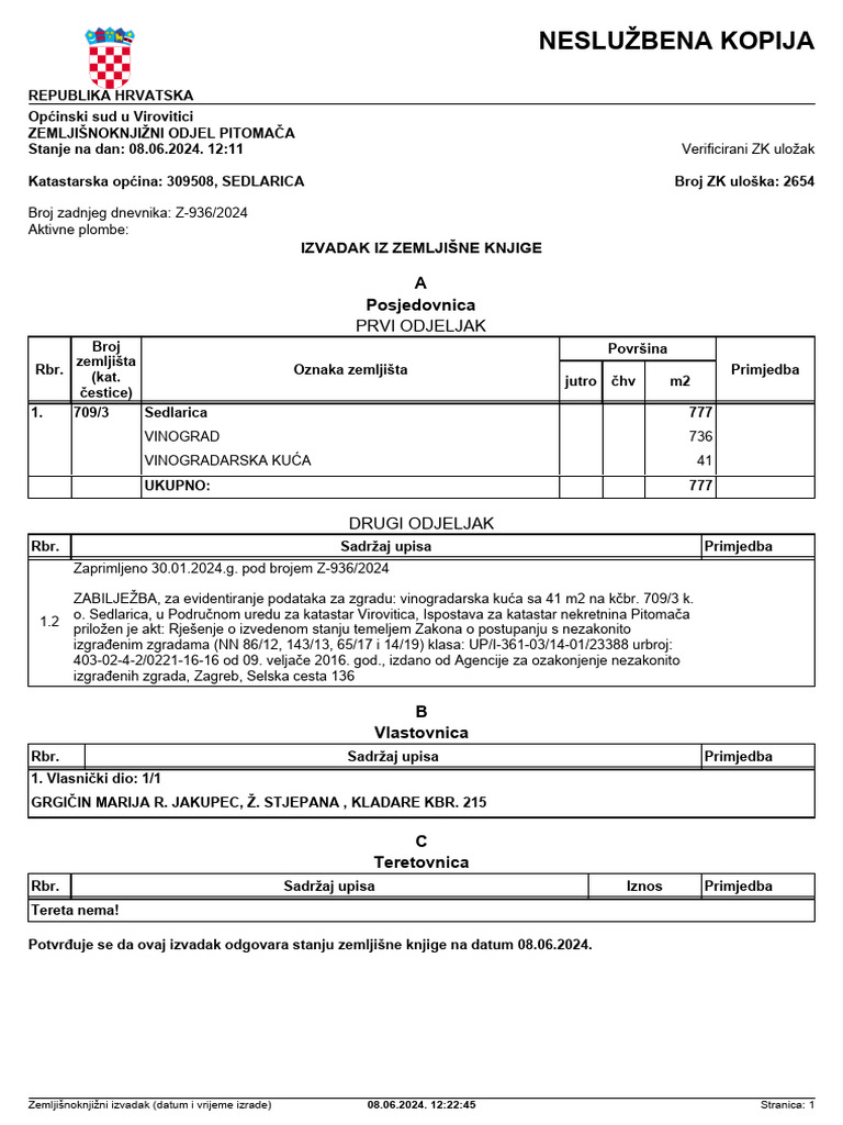 ZK 2654 Sedlarica | PDF