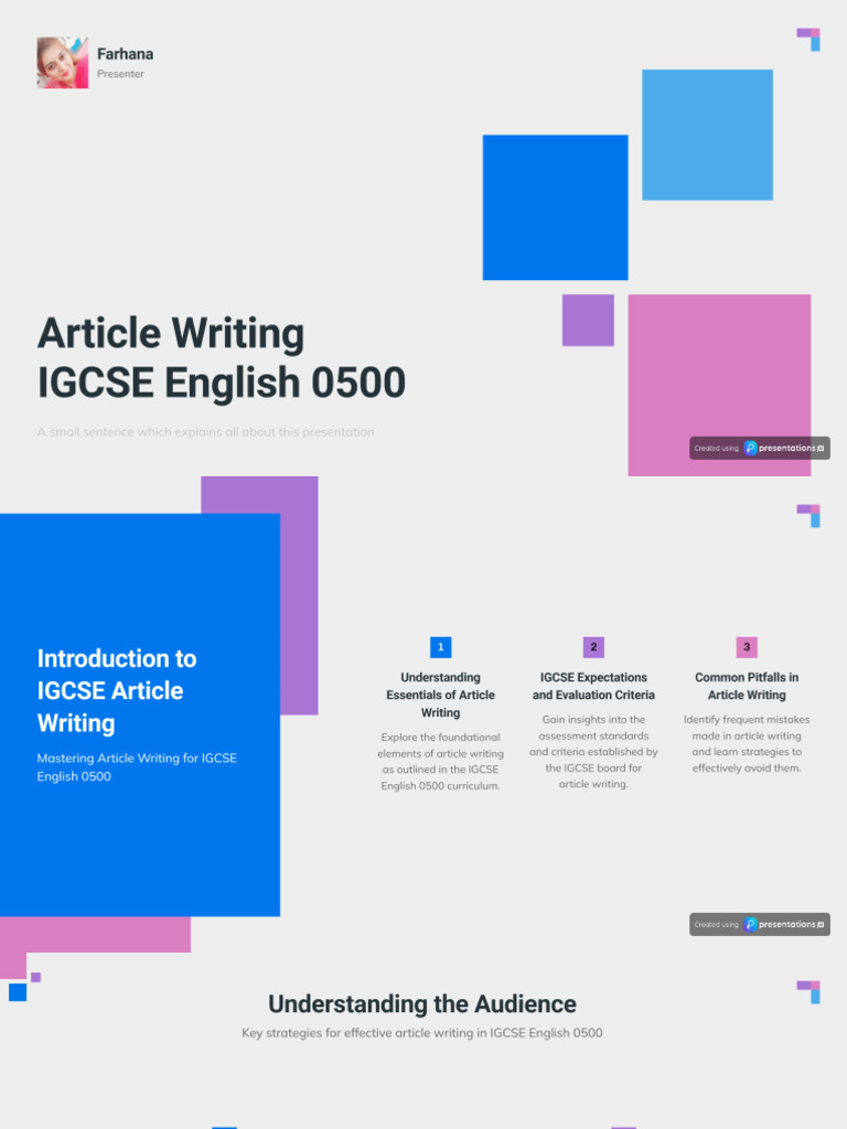 Mastering Article Writing For IGCSE English 0500 | PDF