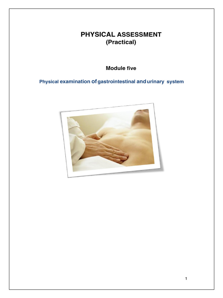 5.A Abdominal (GI, 10. Urinary) Assessment | PDF