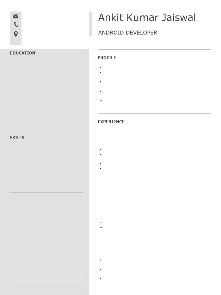 Ankit Resume Jan - 1737039413894 - Ankit Kumar Jaiswal | PDF | Mobile App | Android (Operating ...