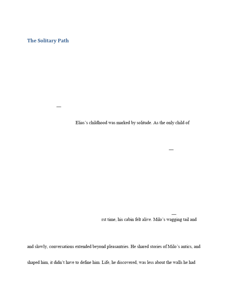 The Solitary Path | PDF
