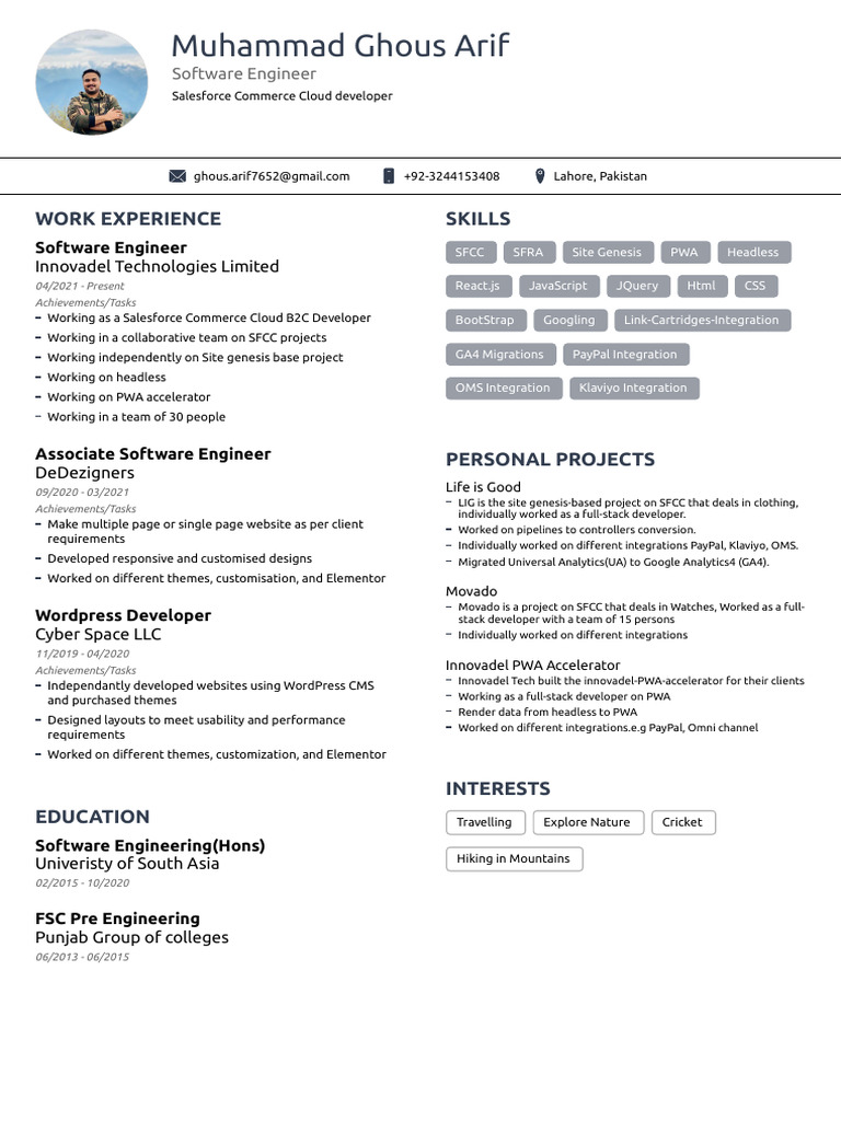 Muhammad Ghous Resume | PDF | Web Application | Web Software