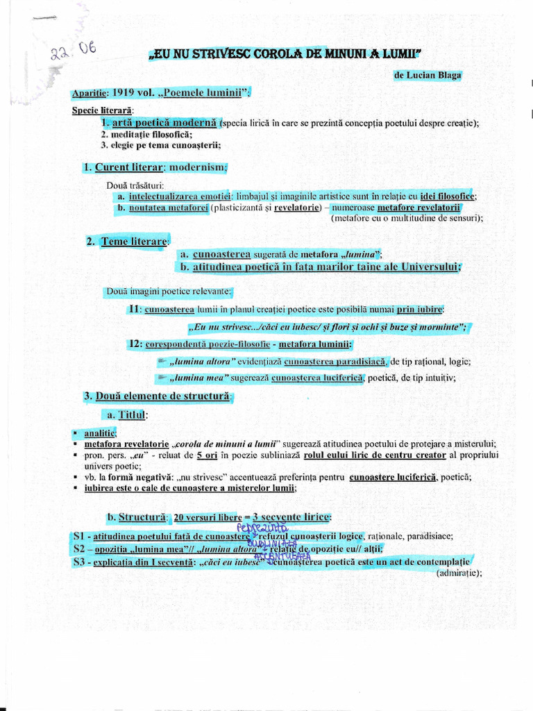 Eseu Bac Corola de Minuni | PDF