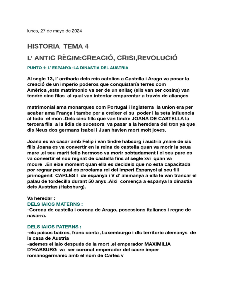 Historia Tema 4 | PDF