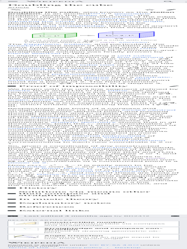 Doubling The Cube - Wikipedia | PDF | Mathematics | Algebra