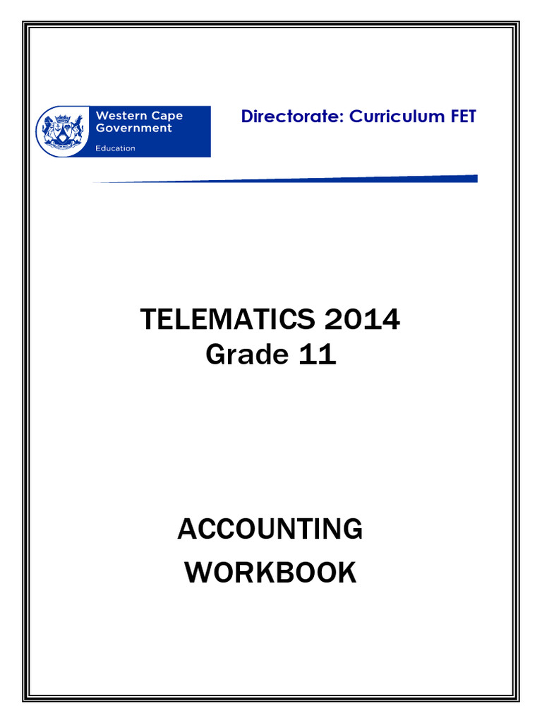2014 GR 11 Telematics Workbook ENG | PDF | Business Economics | Money