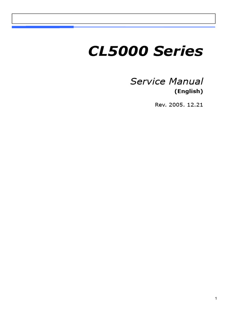 CL5000 Manual de Servicio | PDF | Printer (Computing) | Mains Electricity