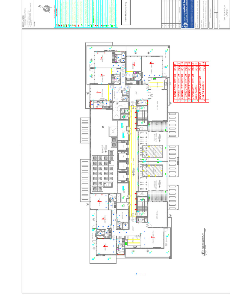 10th Floor Plan and Lighting Schedule | PDF | Lighting | Sheet Metal