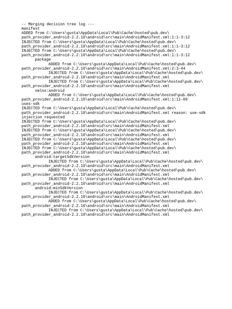 Manifest Merger Debug Report | PDF | Web Standards | Software