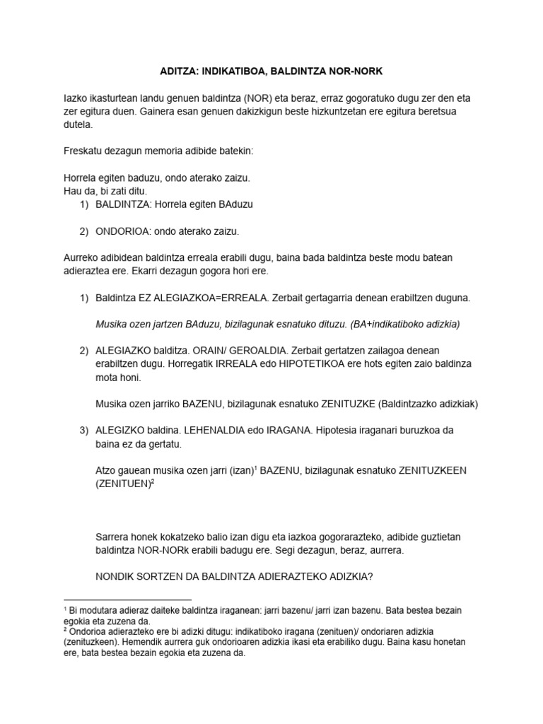 IN04-DBH2-EUSK-1.Saioa Aditza Baldintza NOR-NORK Azalpena | PDF