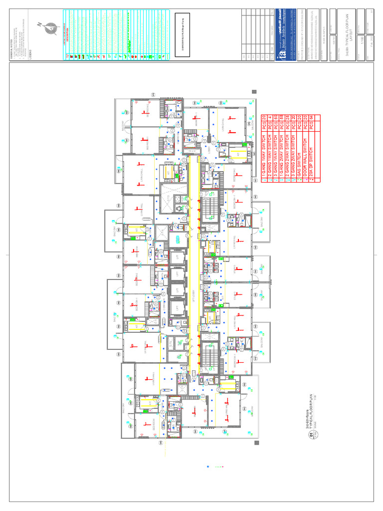 3rd, 6th TYPICAL FLOOR PLAN LAYOUT | PDF | Lighting | Sheet Metal