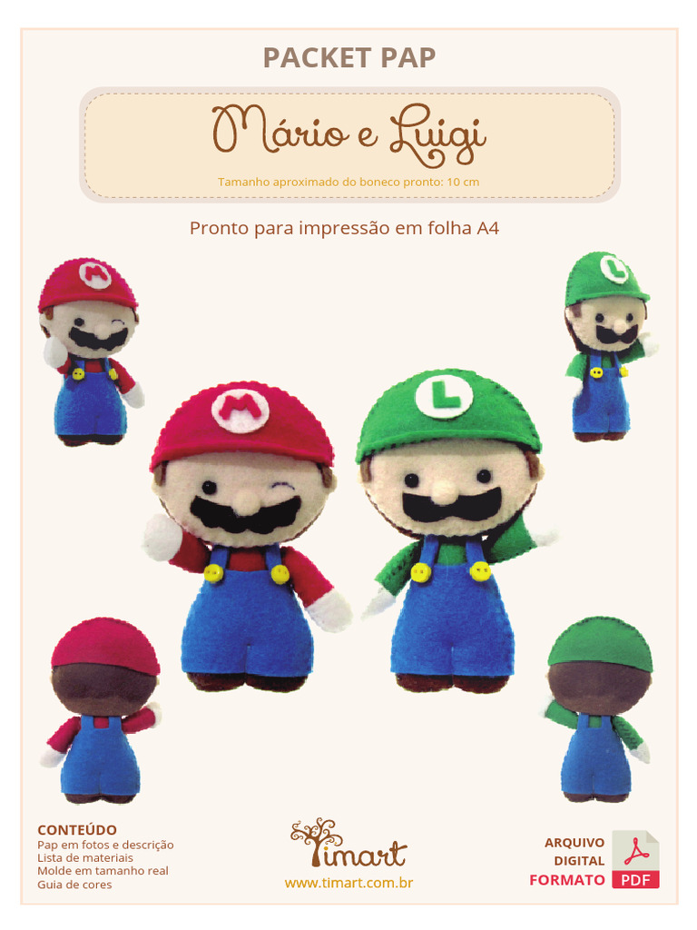 Mario-e-Luigi-pap Timart | PDF | Mario | Vermelho