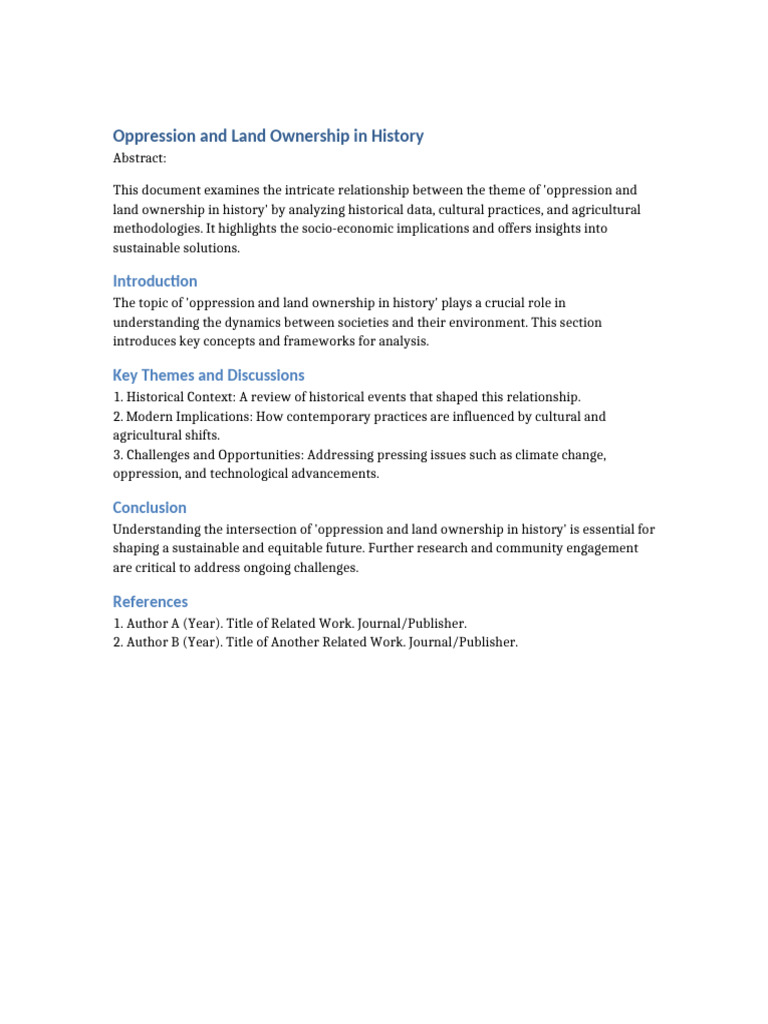 Oppression_and_Land_Ownership_in_History | PDF