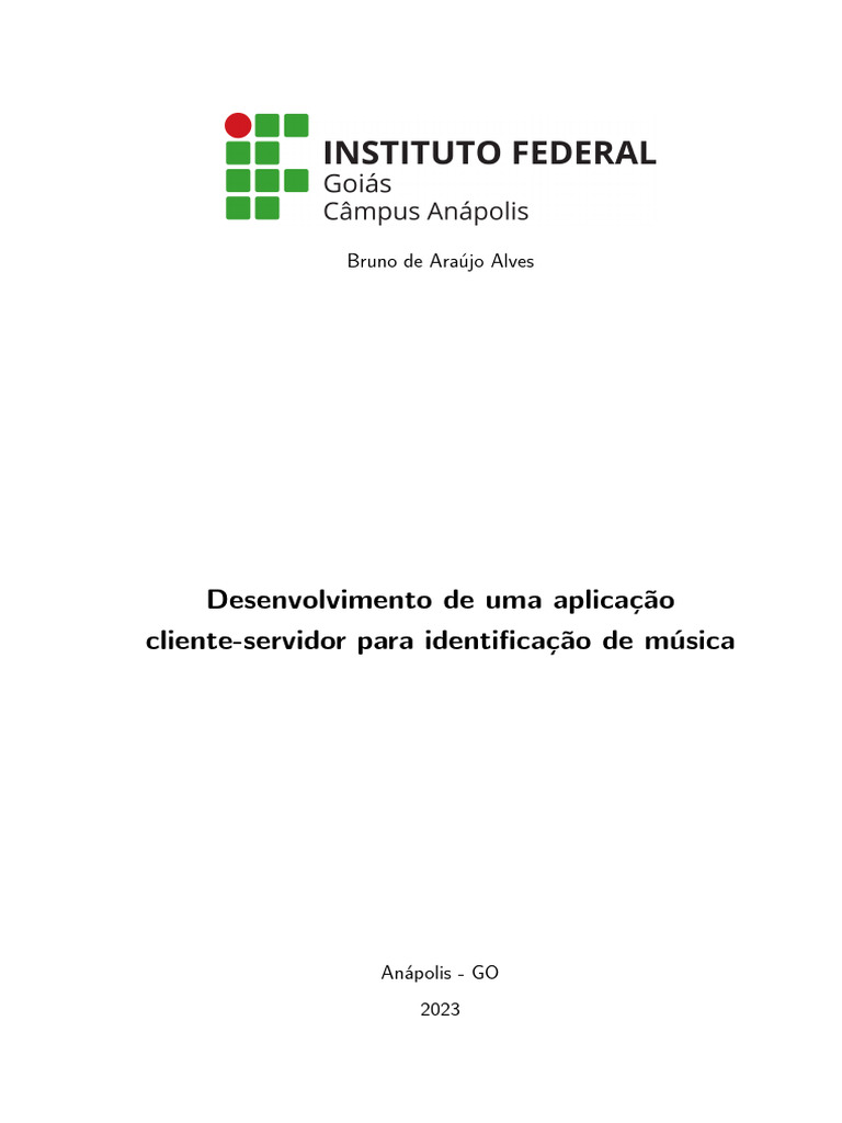 TCC - Bruno de Araujo Alves | PDF | Som | Transformada de Fourier