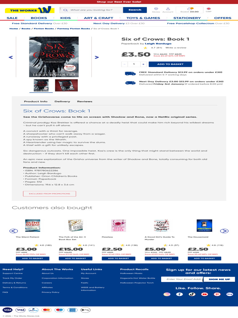 Six of Crows Book 1 by Leigh Bardugo The Works | PDF