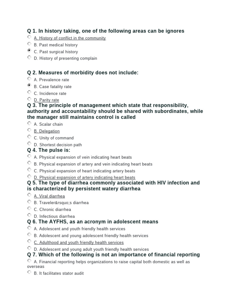 Complete Answers To Paper II | PDF | Obsessive–Compulsive Disorder ...