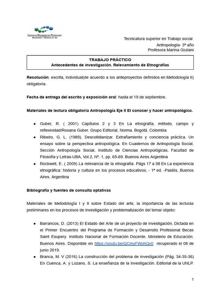 Antropologìa - TPI - Eje II | PDF | Etnografía | Antropología