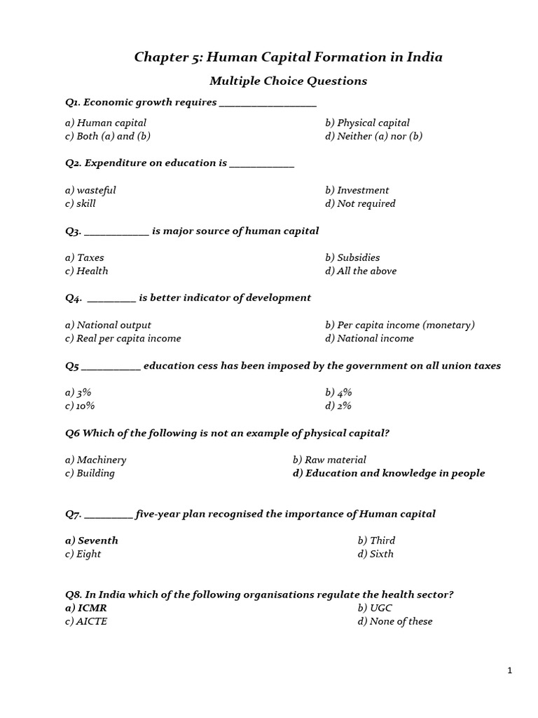 HCF MCQ | PDF | Taxes | Gross Domestic Product