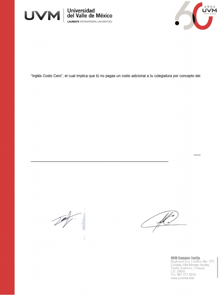 FORMATO 5- Costo Cero C32020 (1) | PDF