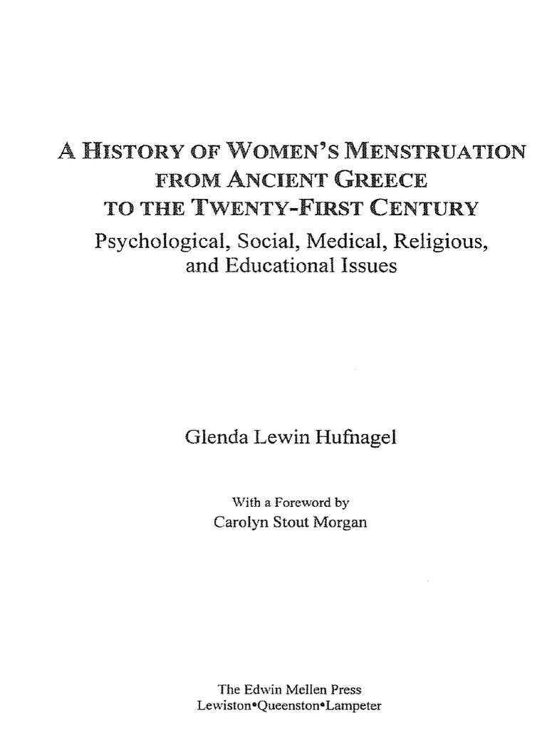 A History of Womens Menstruation From Ancient Greece To The Twenty ...
