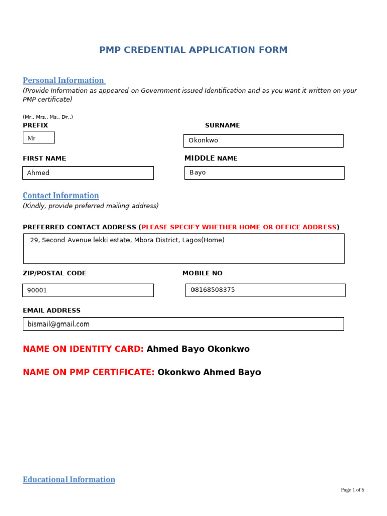 PMP sample application | PDF | Pharmacy